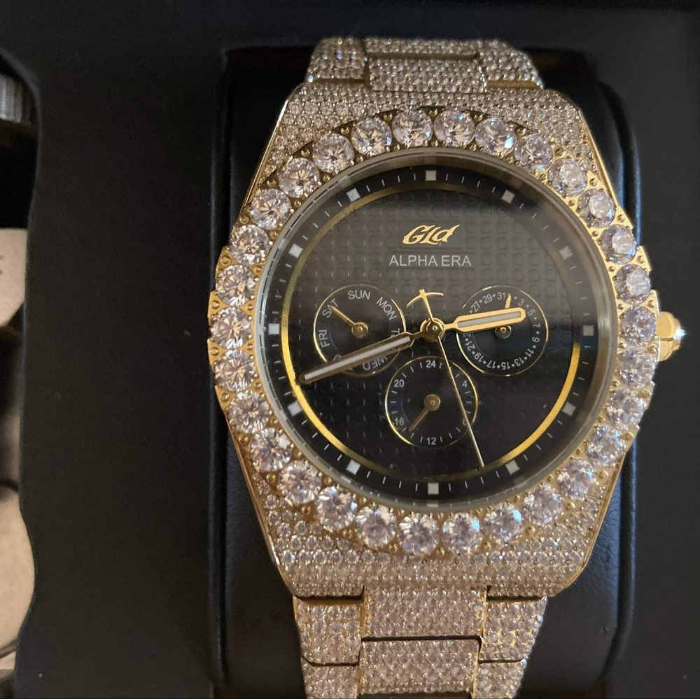 Gold Iced Alpha Era Watch - Gem